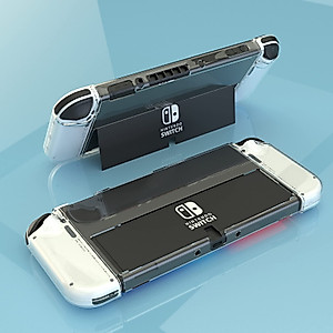Upgraded Switch OLED Clear Case, Switch OLED Protective Case, Switch OLED Hard Case - Switch OLED Accessories