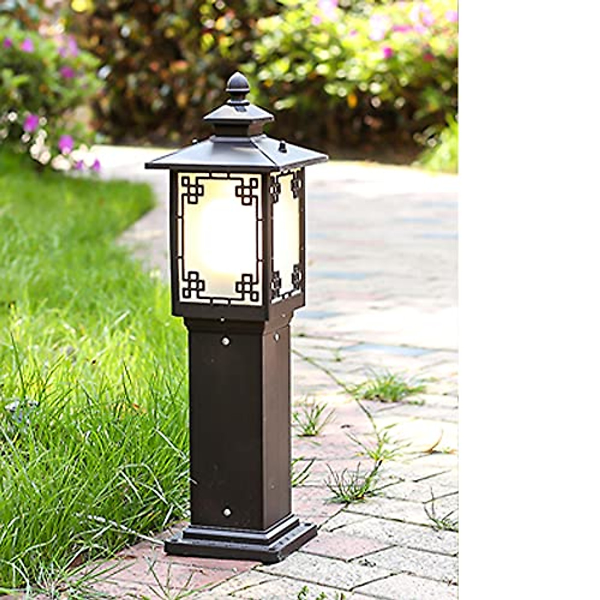 Enlylyog Modern Courtyard Lamp Outdoor Chinese Retro Home Garden Villa Lawn Lamp Outdoor Walking Street Waterproof Grass Community Street Lamp