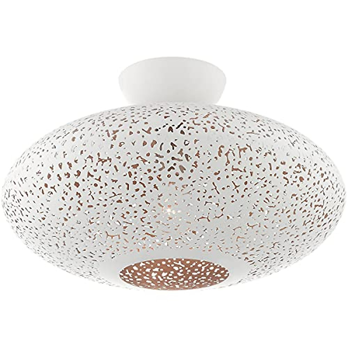 Livex Lighting 49183-03 1 Light White Semi Flush Mount