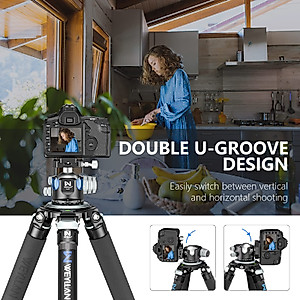 Low Profile Ball Head 55mm Tripod Ball Head WEYLLAN Heavy Duty 360 Panoramic Tripod Head, CNC Aluminium Alloy Tripod Camera Head for Tripod, with Two 1/4'' Quick Release Plates, Max Load 88.18lbs/40kg