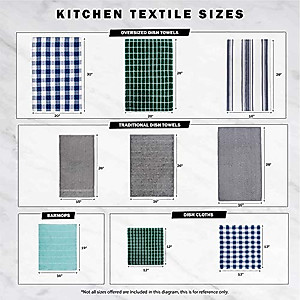 DII Buffalo Check Kitchen Collection, Classic Farmhouse Kitchen Set, Potholder & Dishtowel, Red & Black, 3 Piece