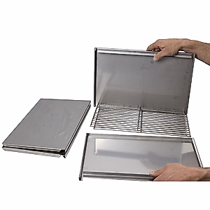 Portable, Go Anywhere, Charcoal Grill - Carrying bag Included - All Stainless Steel 17"x17"