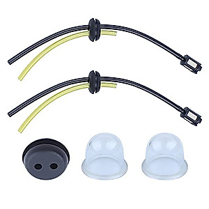 Adefol Fuel Line 2 Hole Grommet Assembly fit for Honda GX31 GX35 GX35NT GX22 GX25 GX25N GX25NT GX25T Replacement with Filter Primer Bulb Kit for Garden Engine Machine