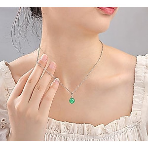Jade Pendant Best Friend Birthday Gifts for Women Her Gifts for Your Best Friend Teen Girls Best Friend Necklace for Christmas College Graduation Back to School Thanksgiving Day Green Crystal Necklace