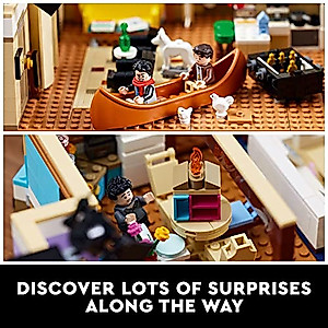 LEGO Icons The Friends Apartments 10292, Friends TV Show Gift from Iconic Series, Detailed Model of Set, Collectors Building Set with 7 Minifigures of Your Favorite Characters