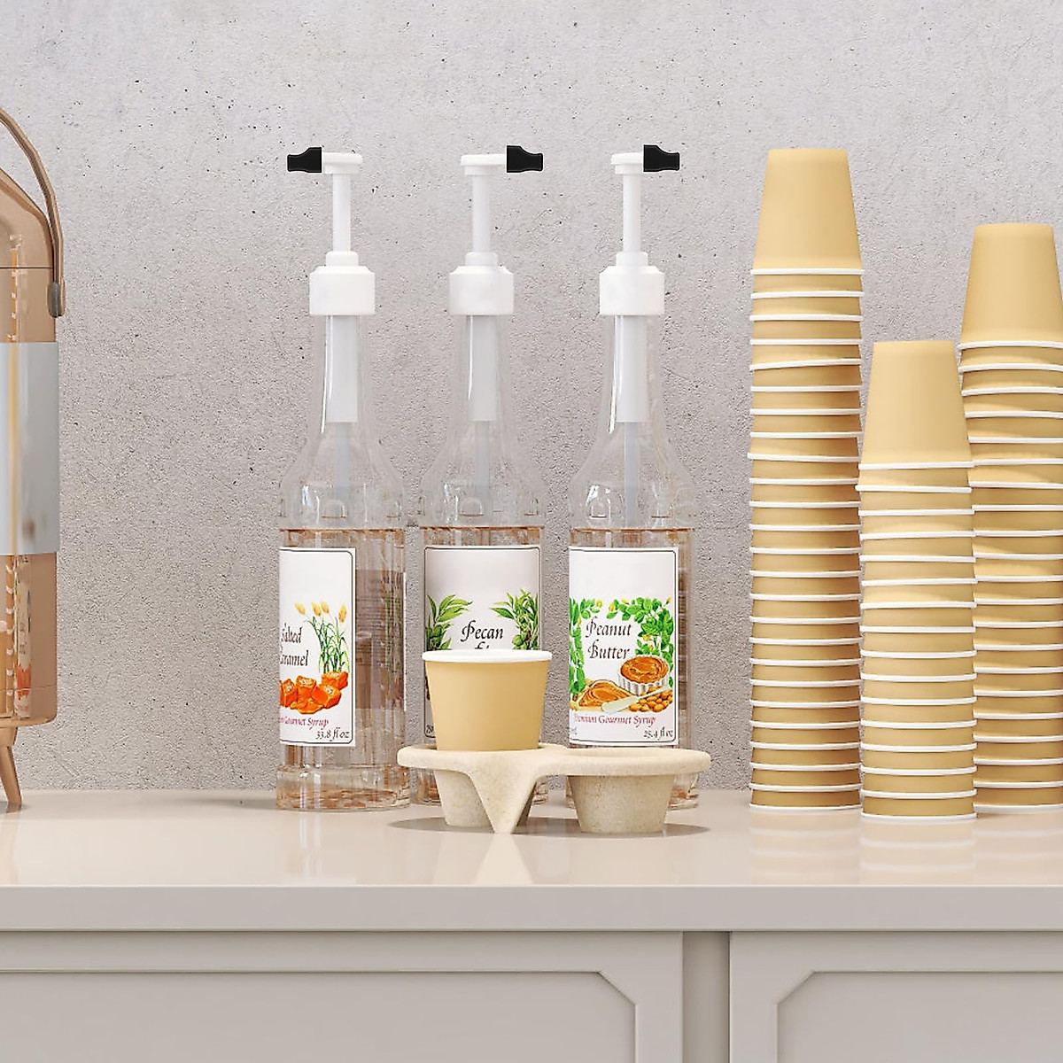 Aster 12 Pcs Coffee Syrup Pump Covers, Silicone Skinny Syrup Pump Tip Cap Covers Fits for Syrup Pump, Pour Dispenser, Oil Liquor Bottle, Keep Syrups Condiments Bottles Clean Preserved, Black