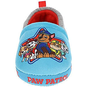 Paw Patrol Toddler Slippers, A-Line Novelty Slippers, Chase, Marshall, Everest, Skye, Blue, Size 11/12 Toddler