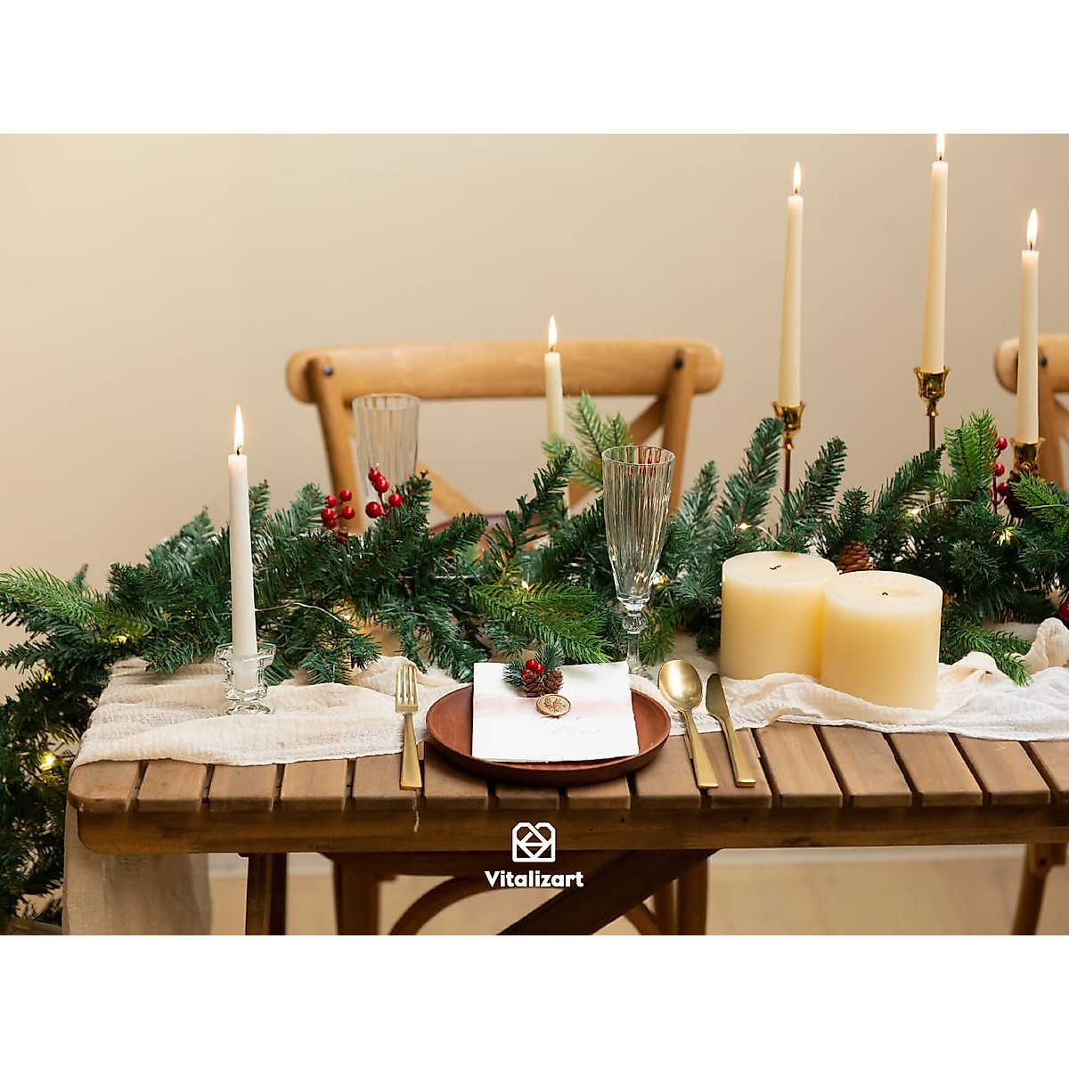 Vitalizart Rose Gold Ribbon Organza Sheer Ribbon 1 inch x 30Yd in Total Handmade Eco-Friendly Fabric Ribbons for Gift Wrapping Christmas Tree Crafts Bows Wedding Invitations Wreaths Wrap