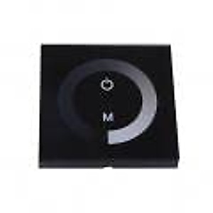Wall Light, Single Color Touch Panel Dimmer Wall Switch Controller LED Light Strip DC 12V-24V (Black)