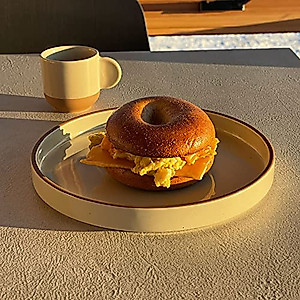 Mora Ceramic Mini Espresso Cups Set of 4, 3oz - Tiny Italian Inspired Mugs With Saucers For Small Shots of Coffee - Modern Boho Style For Any Kitchen or Cafe. Microwave Safe Porcelain - Asstd Neutrals