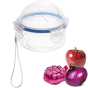 2 Pack Onion Storage Container and Tomato Lemon Apple Produce Saver Holder, Portable Fruit and Vegetable Food Storage Keeper Containers for Fridge