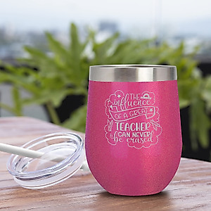 Bad Bananas Teacher Gifts for Women - 12 oz Insulated Wine or Coffee Tumbler With Lid - Teacher's Week Gifts, End of Year Appreciation Thank You Gift Ideas from Student