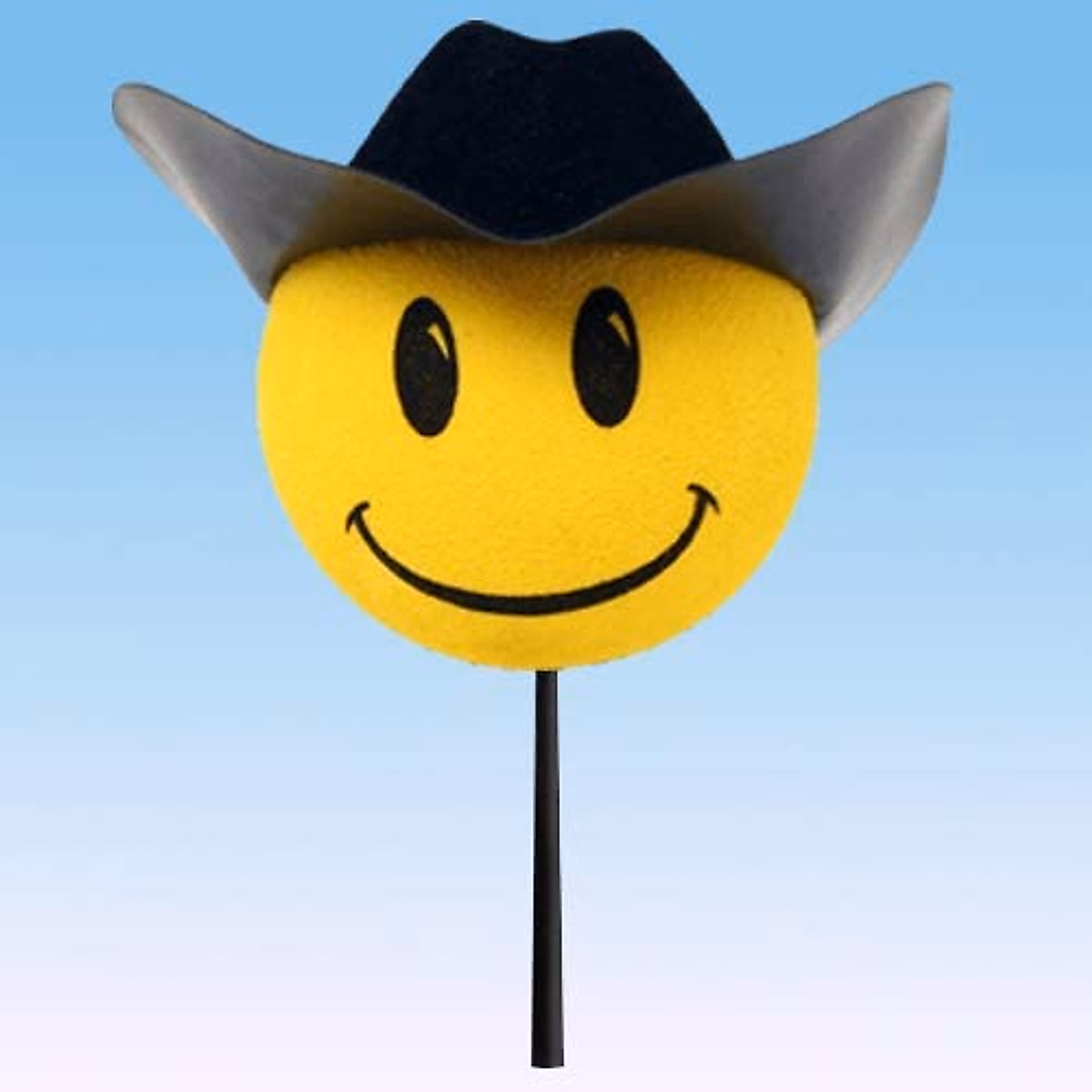 HappyBalls Cowboy with Black Hat Truck, Car, SUV Antenna Topper Auto Accessory