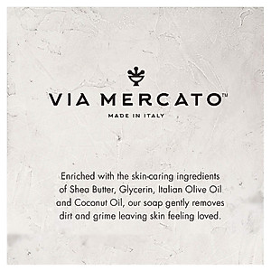 Via Mercato Italian Soap Bar (200 g), No. 5 - Waterlily & Sandalwood