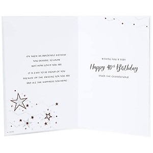 Regal Publishing Modern Milestone Age Birthday Card 40th Son - 9 x 6 inches -