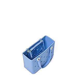 BOGG BAG Bitty Waterproof Washable Tip Proof Durable Open Tote Bag for the Beach Boat Pool Sports 11x8.5x4.5 - Lightweight Cute Tote Bag - Durable Rubber Bags For Women - Carolina On My Mind