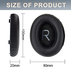 Replacement Ear Pads Protein PU Leather Ear Cushion Compatible with Bose Noise Cancelling Headphones 700 (Black)
