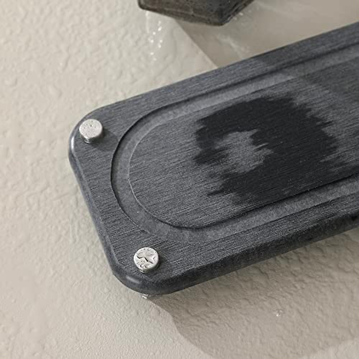 NiuYichee Home Sink Caddy with Grooves, Stainless Steel Feet with Rubber Bottom, Water Absorbing Stone Used for Hand Soaps & Brushes & Toiletries in The Modern Home