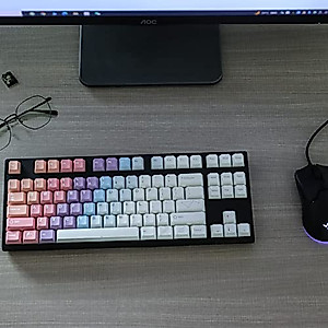 YIYANGKEYS Dreams Keycaps PBT Cherry Profile Keycaps for 60% 65% 75% Mechanical Keyboards 143 Key Dye Sub Gateron Cherry Mx Swithes Gaming Keyboard Key Caps Set (Dream)