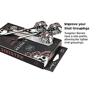 Viper by GLD Products Sinister 95% Tungsten Steel Tip Darts, 25 Grams,Silver,23-3811-25