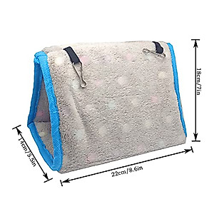 QINGSHENG 1pcs Parrot Nest Plush Snuggle Bird,Bird Nest House Bed,Parrot Finch Cage Snuggle Hut Hideaway(22x14x18cm/8.6x5.5x7in)