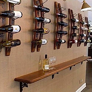 Wine Rack Solid Wood Wine Rack Vintage Wine Rack Creative Shelf Wall-Mounted Wine Rack Goblet Holder Wine Rack Glassware Rack Cup Holder