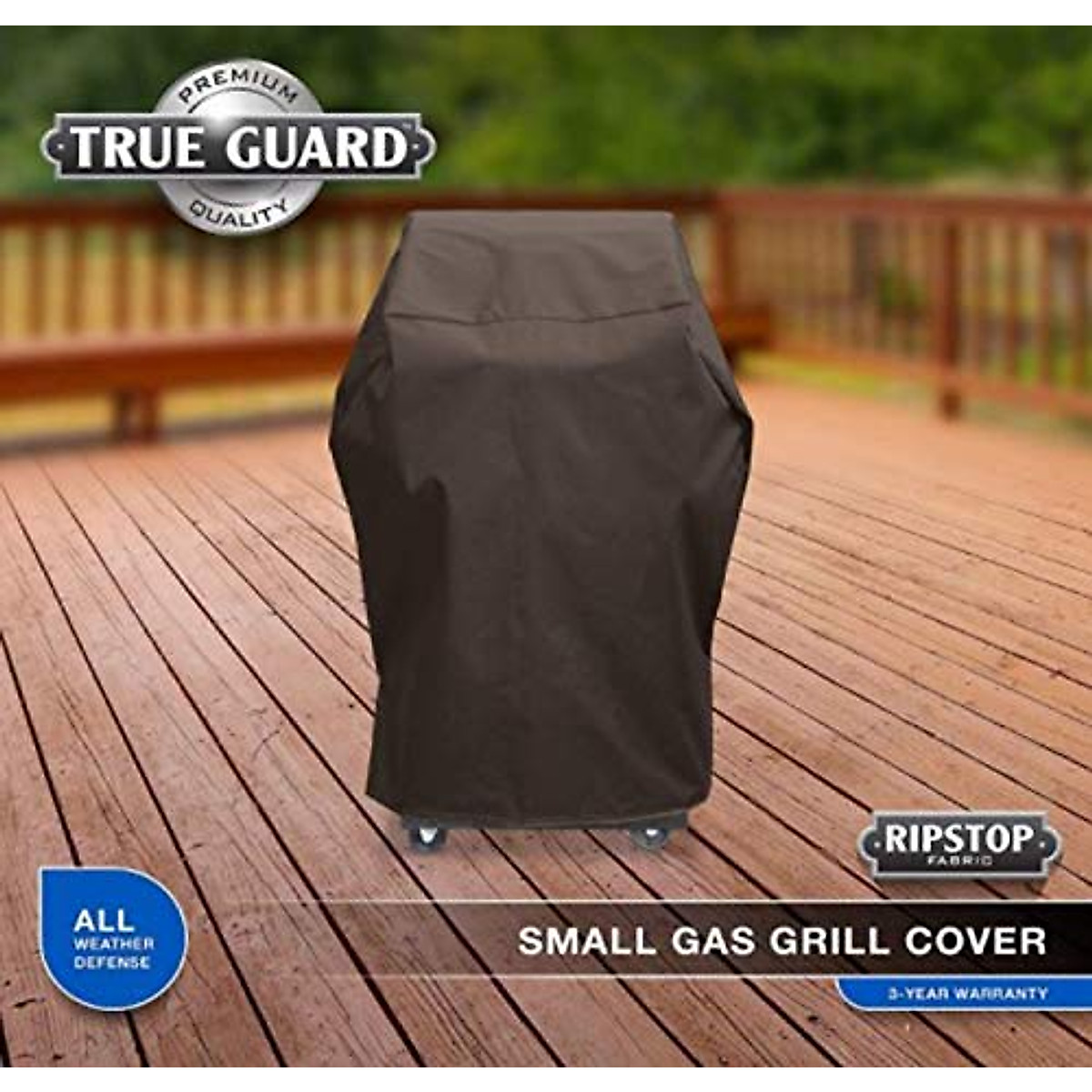 True Guard Grill Water Resistant Heavy Duty Patio Furniture Covers, Fade/Stain/UV Resistant for Outdoor Patio Furniture, 600D Rip-Stop Brown 34in