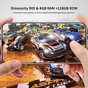 ExAchat 5G Unlocked Cell Phones with Headphones & Capacitive Pen, Face ID Android 13 Phone, 6.6" HD+ Display 90HzD 24+64 MP 5500mAh Massive Battery Smartphone 4G+128GB Dual Sim TF Card Gold