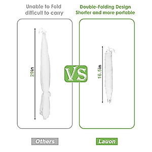 Lauon Food Covers, 1 Extra Large (40"X26") & 4 (17"X17"), 5 Pack White Mesh Plate Serving Tents, Pop-Up Umbrella Screen Tents, Jumbo Food Net for Outdoor Picnics Parties BBQ, Collapsible and Reusable