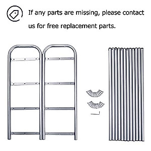 GEMITTO Shoe Rack Organizer for Closet Entryway, 4 Tiers Adjustable Heavy Duty Metal Shoe Storage Shelf, Large Enough for 20+ Pairs of Shoes (23.6"~41.7"x8.9"x24.2")(Silver)