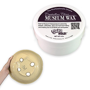 QUAKE HOLD! Ready America Quake Hold Museum Wax, 4 Oz, Clear, Crystalline