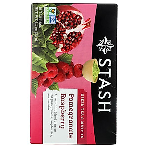 Stash Tea, Tea Pom Raspberry Matcha, 18 Count
