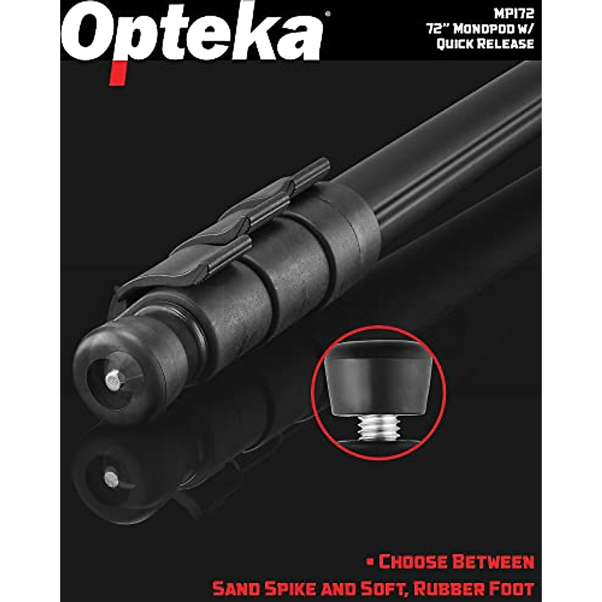 Opteka 72-Inch Photo Video Monopod with Quick Release for Digital SLR Cameras and Camcorders