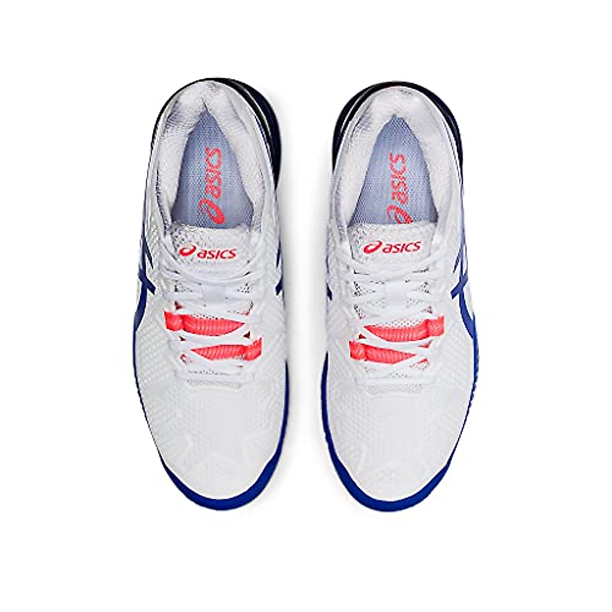 ASICS Women's Gel-Resolution 8 Tennis Shoes, 7.5, White/Lapis Lazuli Blue