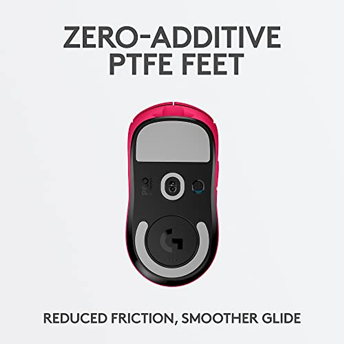 Logitech G PRO X SUPERLIGHT Wireless Gaming Mouse, Ultra-Lightweight, HERO 25K Sensor, 25,600 DPI, 5 Programmable Buttons, Long Battery Life, Compatible with PC / Mac - Magenta