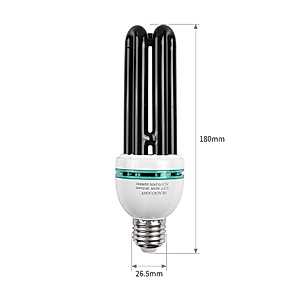 UV Black Light E27 220V 365nm Chicken Raising Fish Ponds Trap Light Breeding Light UV Black Bulb (Black Bulb 40W)