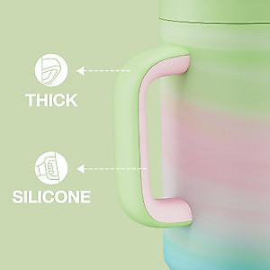 ENCOOL 40 oz Tumbler with Handle and Straw, 100% Leakproof Insulated Tumbler with Lid and Straw, Stainless Steel Travel Mug, Keeps Cold for 34 Hours, Car Cup Holder Friendly (Fairy)