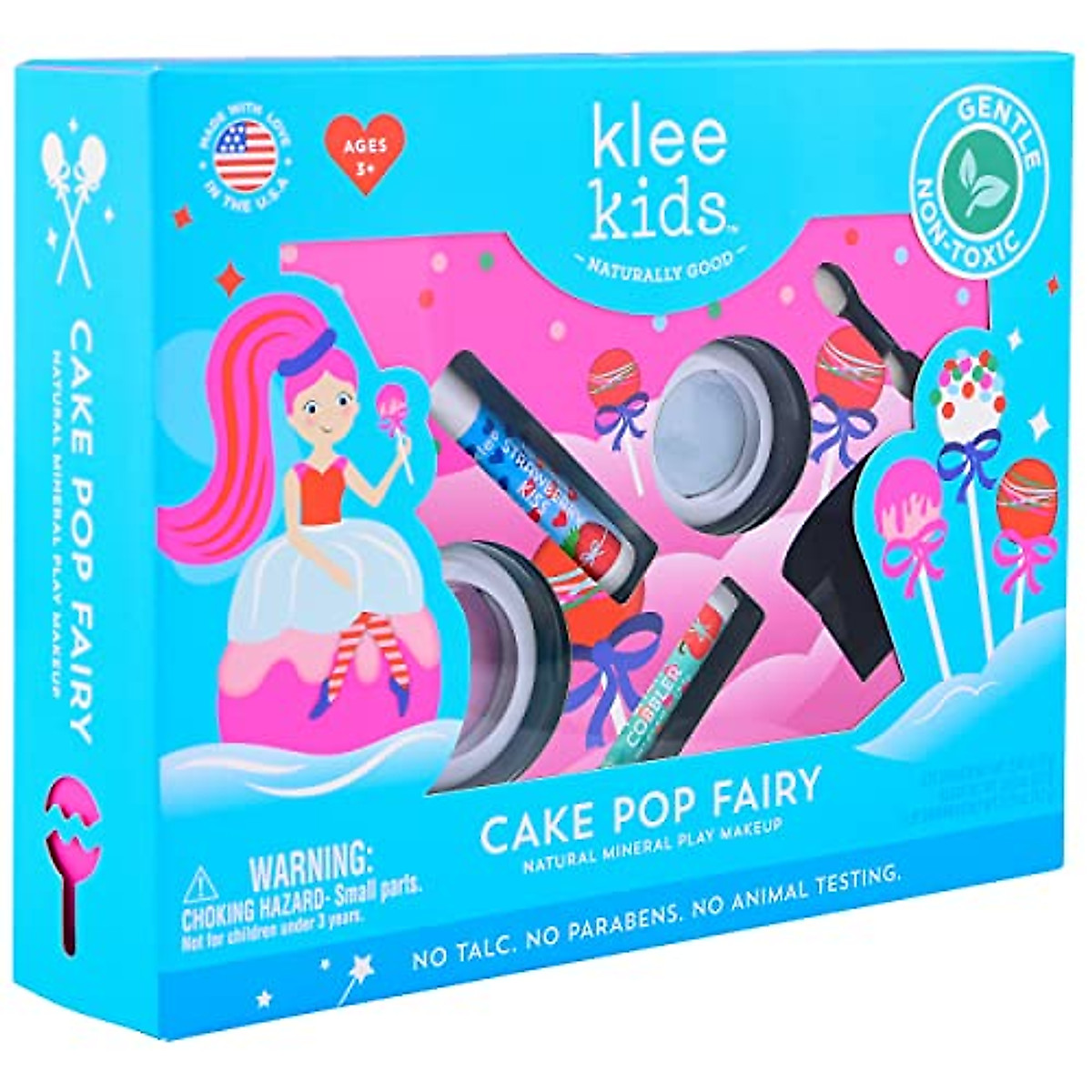 Klee Naturals Luna Star Naturals Klee Kids 4 PC Makeup Up Kits with Compacts (Enchanted Fairy) (Cake Pop Fairy)