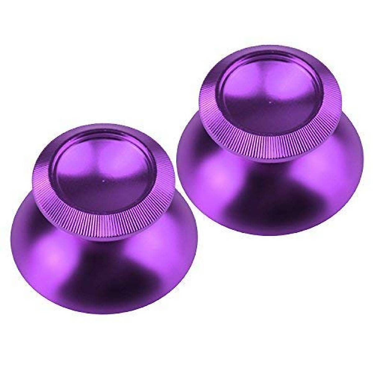 2PCS Aluminum Metal Analog Joystick Thumbstick Rocker Mushroom Caps Button for PS4 Xbox One Replacement (Purple)