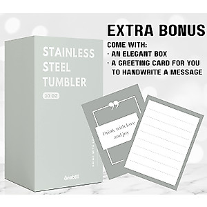 Onebttl Personalized Gifts for Men with Initial J, Monogrammed Travel Tumbler for Him, Custom Coffee Cups, Unique Birthday Christmas Gifts for Men who Have Everything, Black, 30oz