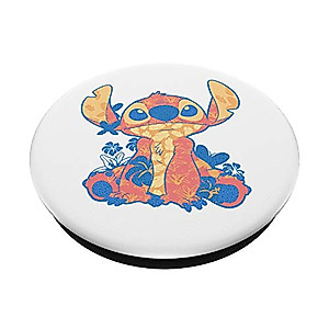 Disney Lilo & Stitch in Hawaiian Floral Print PopSockets PopGrip: Swappable Grip for Phones & Tablets