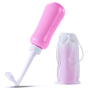 Portable Bidet Travel Large Capacity 450ml(15oz) Personal Bidet Toilet Handheld Bidet Pink