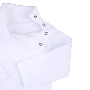 DEFAHN Baby Turtleneck Bodysuit Long Sleeve Boy Girl Solid Cotton Jumpsuit Outfit 18-24 Months, 2 Pack