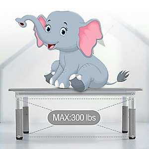 GarveeHome Kids Table and 6 Chair Set - Height Adjustable, Multifunctional Desk, Ergonomically Designed Chairs, Max 300lbs, for Ages 2-10, Classroom, Daycares, Home