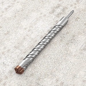 Windscreen4less 1-1/8" SDS Plus Hammer Drill Bit for Concrete Cement Rotary Masonry Hammer