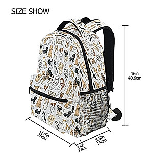 Kcldeci Dog Backpack with Lunch Bag Set