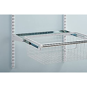 Rubbermaid Configurations Sliding Basket for Closet Drawer Organization, Sturdy Slide Out Basket, White