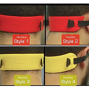 Quality Time Neck Hair Guide Premium, 2 Different Neckline Templates with All 4 Neck Hairline Styles; A Premium Adjustable Stencil for Haircut, Do It Yourself, Made in USA