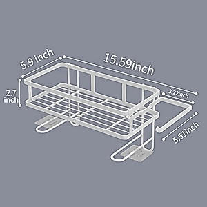 Apsan Over The Toilet Shelf, Bathroom Organizer Multifunctional Toilet Rack,No Drilling Space Saver with Wall Mounting Design (White)
