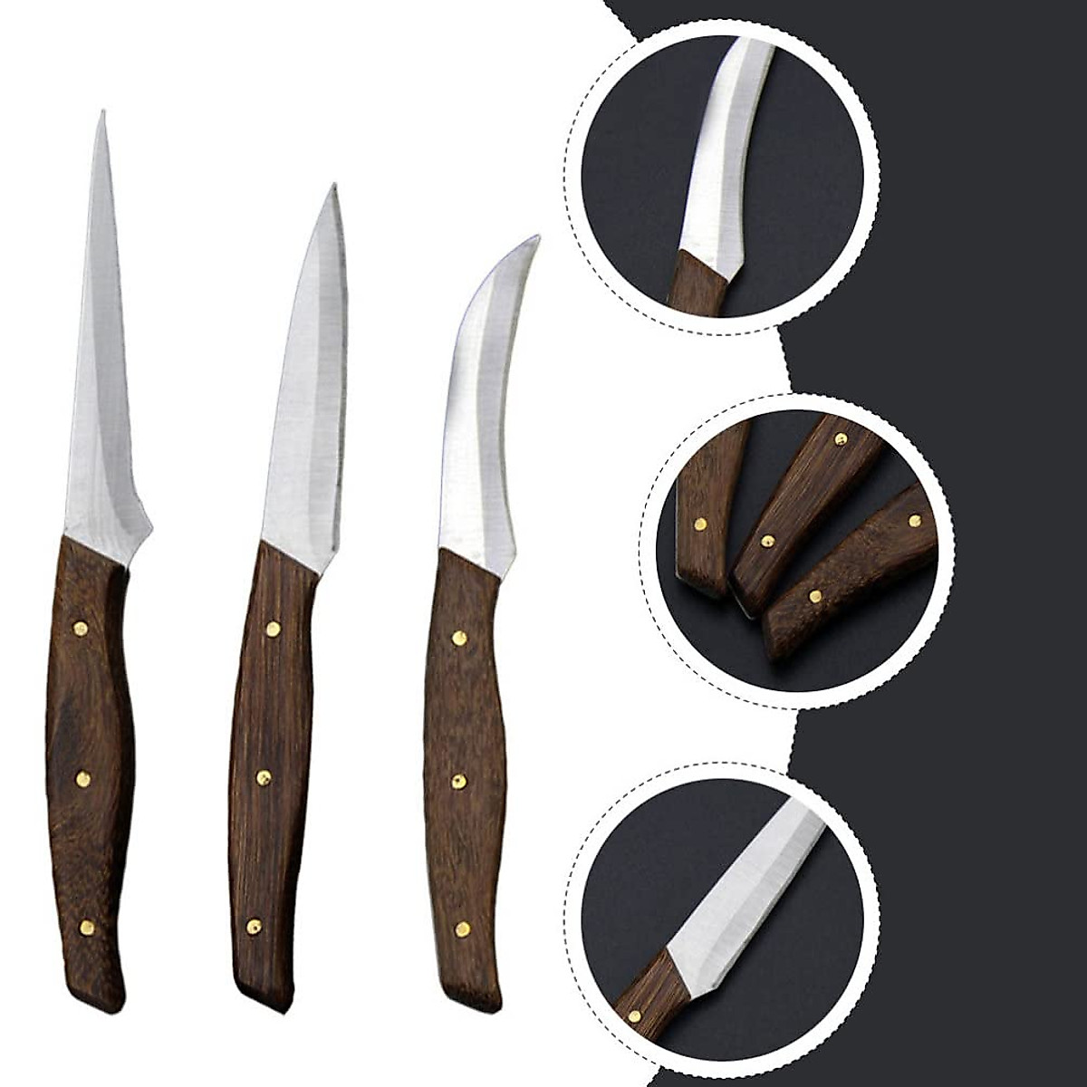 Hemoton Vegetable Fruit Carving Knife DIY: Professional Chef Knife Food Fruit Paring Knife Kitchen Tool Utensils 1 Set